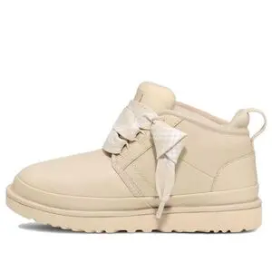 UGG Neumel Ankle Boots With Ribbon Fastening - Beige