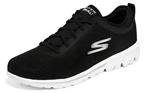 Sketchers Go Walk Classic Lace Up Sneakers - Black/white