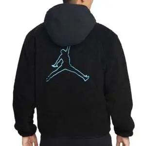 JORDAN Brand Patch Zipper Hoodie Black