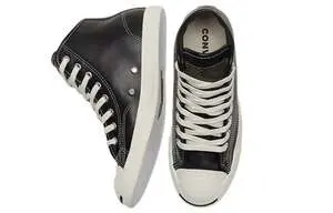 CONVERSE Jack Purcell Lp High Top Sneakers - Black/white