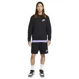 Nike Club French Terry Crew Sweatshirt - Black