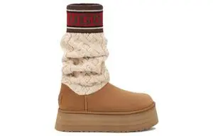 UGG Classic Sweater Letter Boot - Chestnut