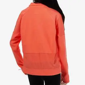 Nike Fleece Zip-up Stand Collar Training Jacket - Orange