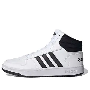 Adidas Hoops 2.0 Mid Top Sneakers - White/black