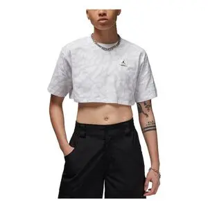 JORDAN Sport Cropped T-shirt - Marbled White