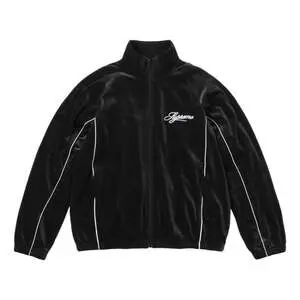 Supreme Velour Mesh Track Jacket - Black
