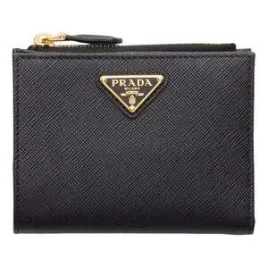 Prada Fw25 Small Saffiano Leather Wallet - Black