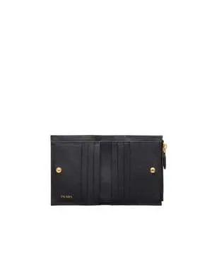 Prada Fw25 Small Saffiano Leather Wallet - Black