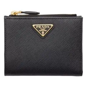 Prada Fw25 Small Saffiano Leather Wallet - Black