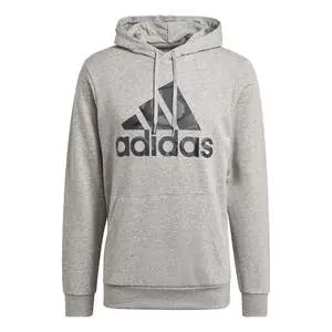 Adidas Camouflage Logo Hoodie - Medium Grey Heather