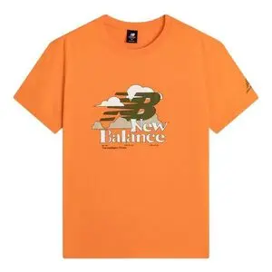NEW BALANCE New Balance Logo Print Tee Asia Sizing 'orange Green' Orange/green