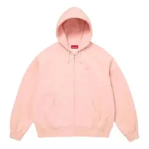 Supreme Ss26 Small Box Zip Up Hooded Sweatshirt - Light Pink