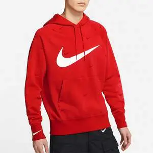 Nike Athleisure Sportswear Hooded Fleece Lined Sweatshirt - Red