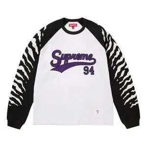 Supreme Ss26 Tiger Raglan L/s T-shirt - White