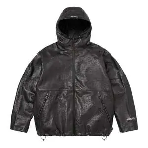 Supreme Gore-tex Ostrich Embossed Leather Jacket - Black