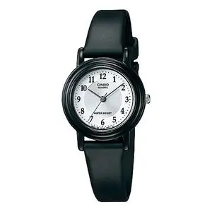 Casio CASIO Quartz Water Resistant Analog Watch With Stainless Steel Strap Black