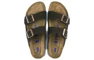BIRKENSTOCK Arizona Soft Footbed Suede Leather Sandals - Mocha