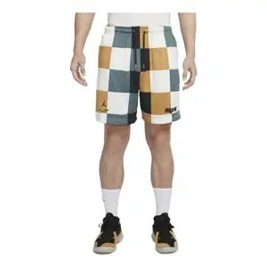 JORDAN Plaid Splicing Logo Straight Shorts - Default Colorway