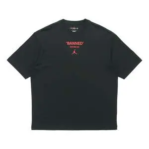 JORDAN Casual Sports Printing Short Sleeve - Black