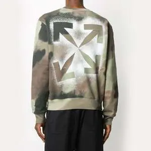 Off-White Fw20 Arrows Logo Printing Pullover - Green
