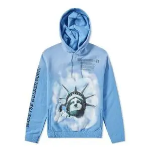 Off-White Statue Of Liberty Graphic Hoodie - Blue