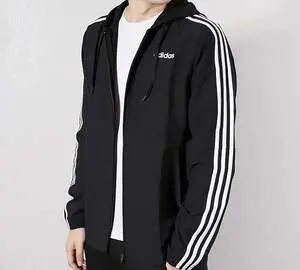 Adidas Hooded Jacket With Signature Stripes