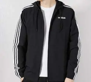 Adidas Hooded Jacket With Signature Stripes