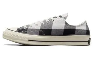 CONVERSE Beyond Retro X Chuck 70 Low Upcycled Flannel Sneakers - Black/grey/pristine