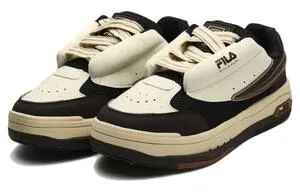 FILA Mix Low Skate Shoes - Cream White/black/brown