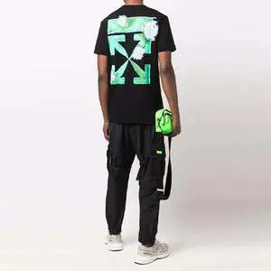 Off-White Fw21 Arrow Pattern Alphabet Solid Color Short Sleeve Version