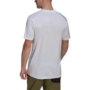 Adidas Solid Color Logo Round Neck Pullover Short Sleeve White T-shirt