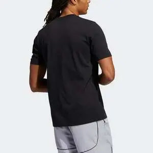 Adidas China S1 Tee Basketball Cartoon Printing Sports Round Neck Short Sleeve - Black