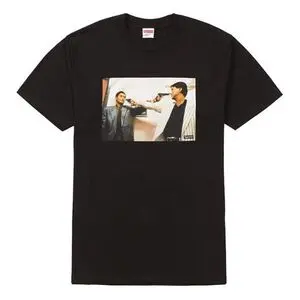 Supreme Supreme Ss22 The Killer Trust Tee Bloody Twins Chow Yun Fat Printing Short Sleeve Unisex Black Black