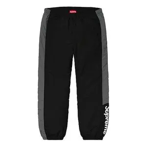 Supreme Fw19 Side Logo Track Pant Logo Casual Pants - Black