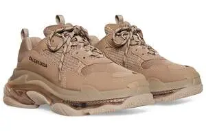 Balenciaga Triple S Clear Sole Sneakers - Brown