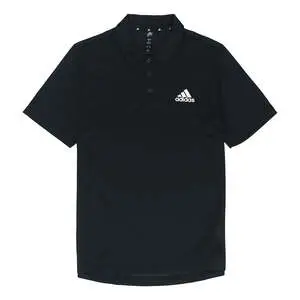 Adidas Pl Ps Training Sports Breathable Short Sleeve Polo Shirt - Black