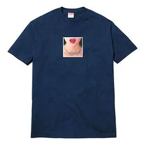 Supreme Supreme Ss18 Necklace Tee Navy Printing Short Sleeve Unisex Navy Blue Blue