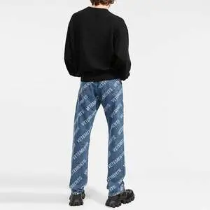 Off-White Black Logo Print Long Sleeve Sweatshirt