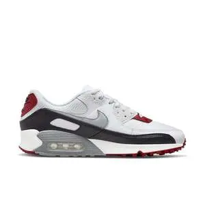 Nike Max 90 Low Top Lace Up Sneakers - White/red