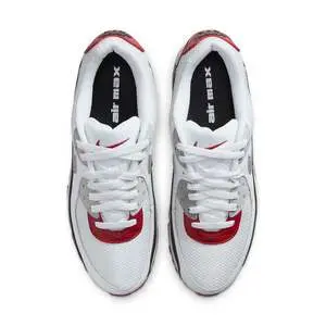 Nike Max 90 Low Top Lace Up Sneakers - White/red