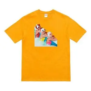 Supreme Supreme Ss18 Swimmers Tee Mustard Short Sleeve Unisex Yellow T-shirt Yellow