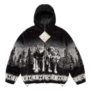 Supreme Reversible Hooded Fleece Jacket - Black