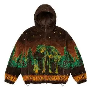 Supreme Reversible Hooded Fleece Jacket - Brown