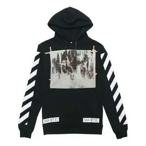 Off-White Painting Stripe Hoodie - Black