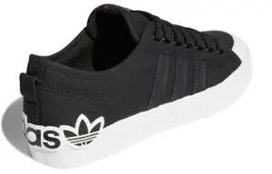 Adidas Nizza Low Top Sneakers With Oversize Heel Logo - Black