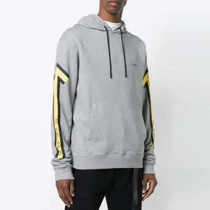 Off-White Grey Yellow Arrows Hooded Sweatshirt
