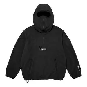 Supreme Fw25 Polartec Face Mask Half Zip Hooded Sweatshirt - Black