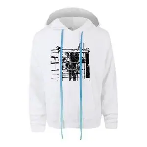 Off-White Graphic Print Hooded Sweatshirt - White