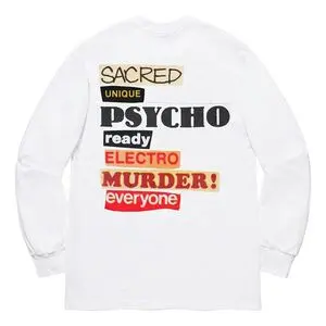 Supreme Long Sleeve Alphabet Graphic T-shirt - White