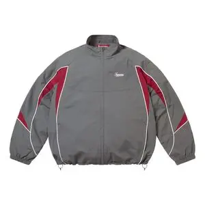 Supreme Fw25 Contrast Piping Track Jacket - Grey